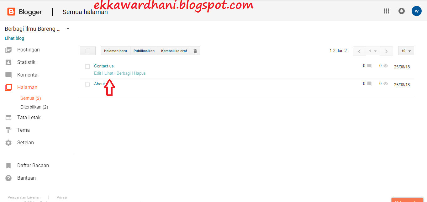 Ekka Blog: Tutorial Membuat Layanan Contact us Blog Gratis di situs ...