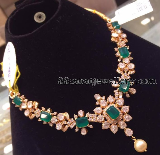 43 Grams Emerald Set - Jewellery Designs