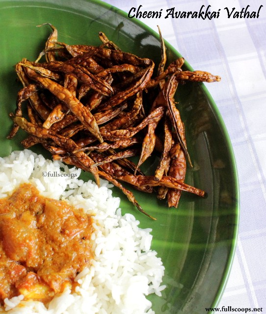 Cheeni Avarakkai Vathal | Kothavarangai Vathal | Sun Dried Cluster ...