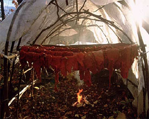 Old European culture: Fulacht fiadh - meat and fish curing facility