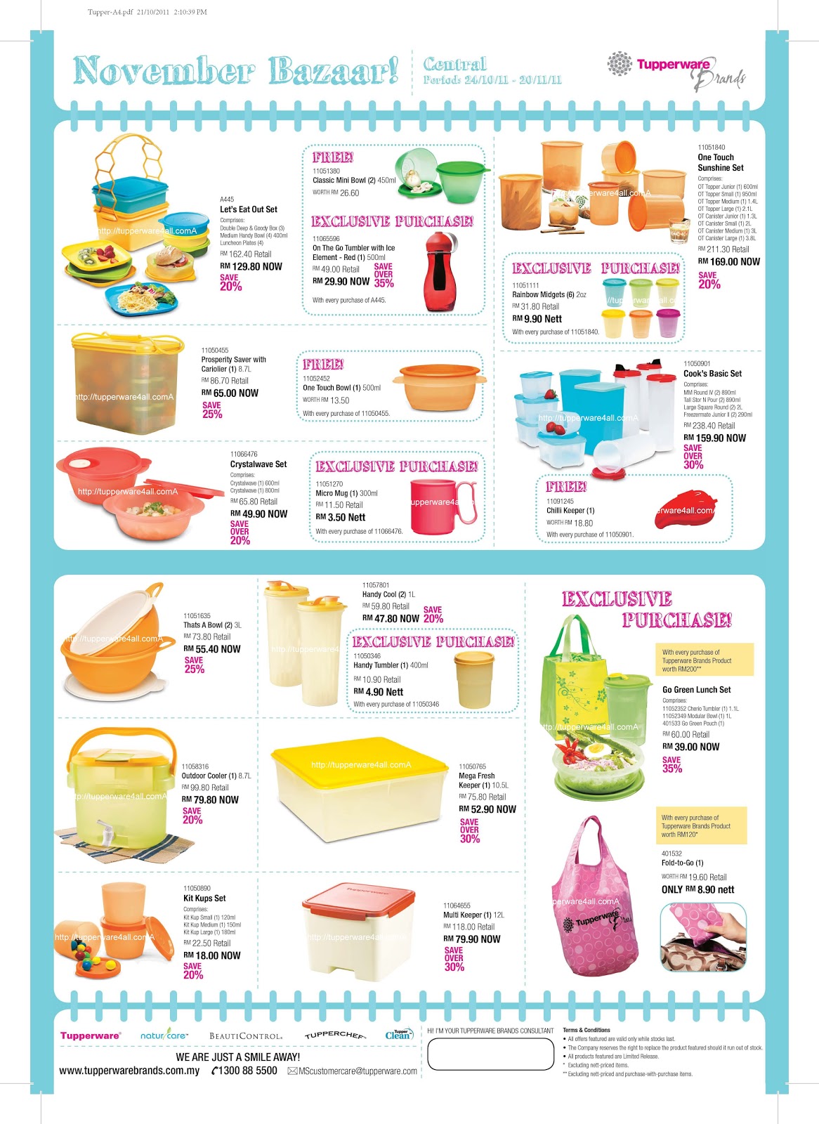 Tupperware November Bazaar - 24 Oct to 20 Nov 2011 ~ Tupperware Brands ...