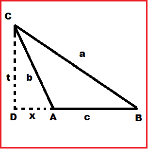 Rumus Dalil Proyeksi Pada Segitiga Tumpul | panduan bisnis online