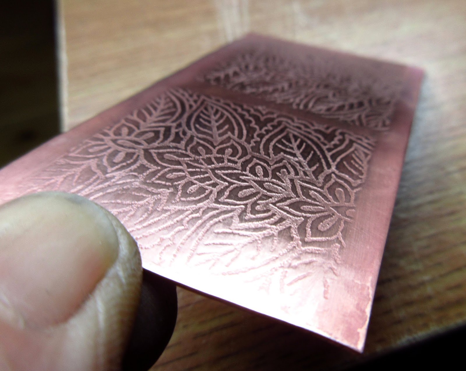 I Have Been Busy, Really. Patterned Bronze Sheet.