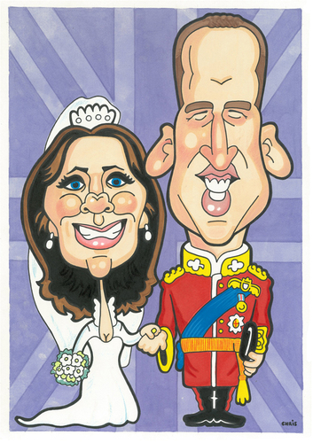 All About Kate Middleton's: Caricature collection of Kate and William.