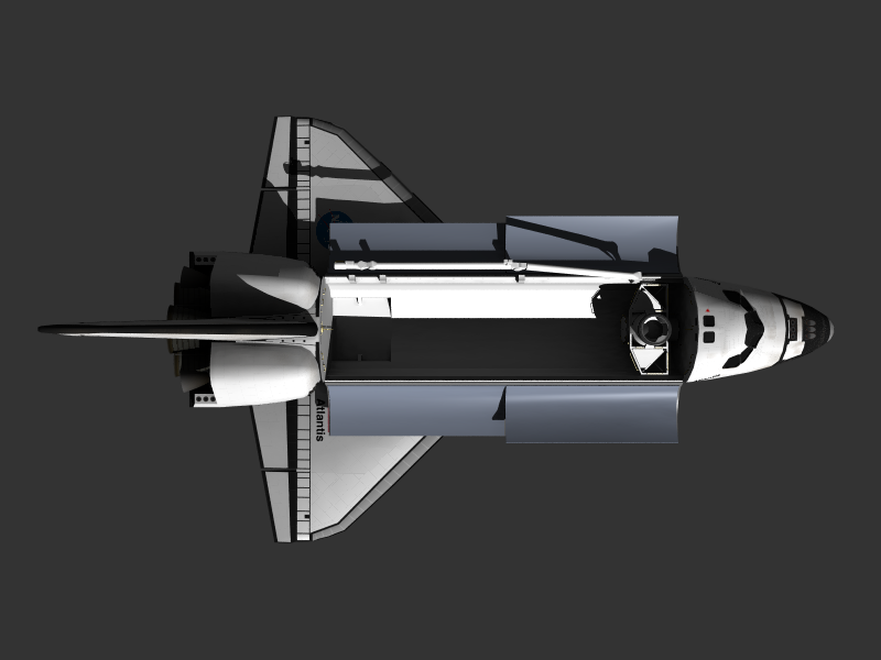 Desktopsimmer's 3D Models: Space Shuttle Render with POV-Ray