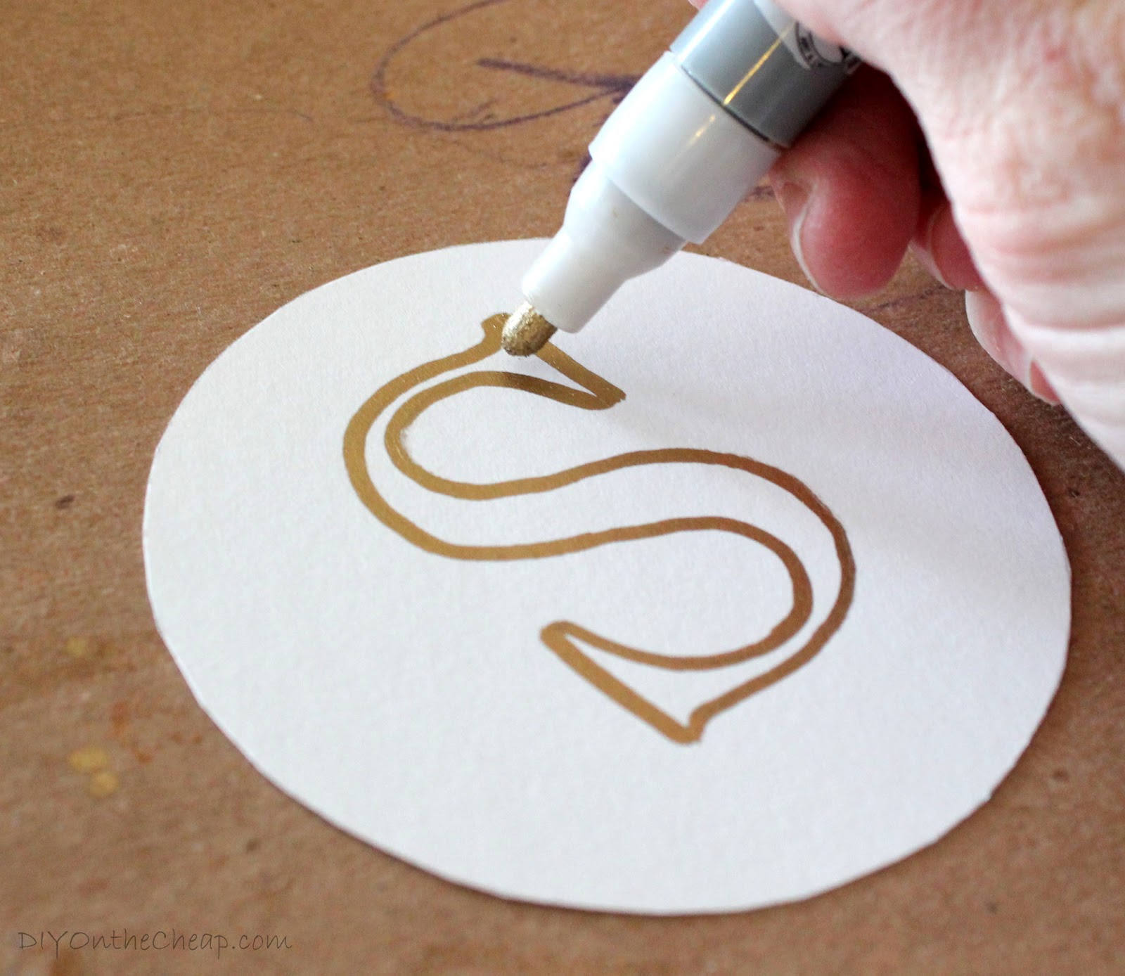 Easy Metallic Monogram Art - Erin Spain