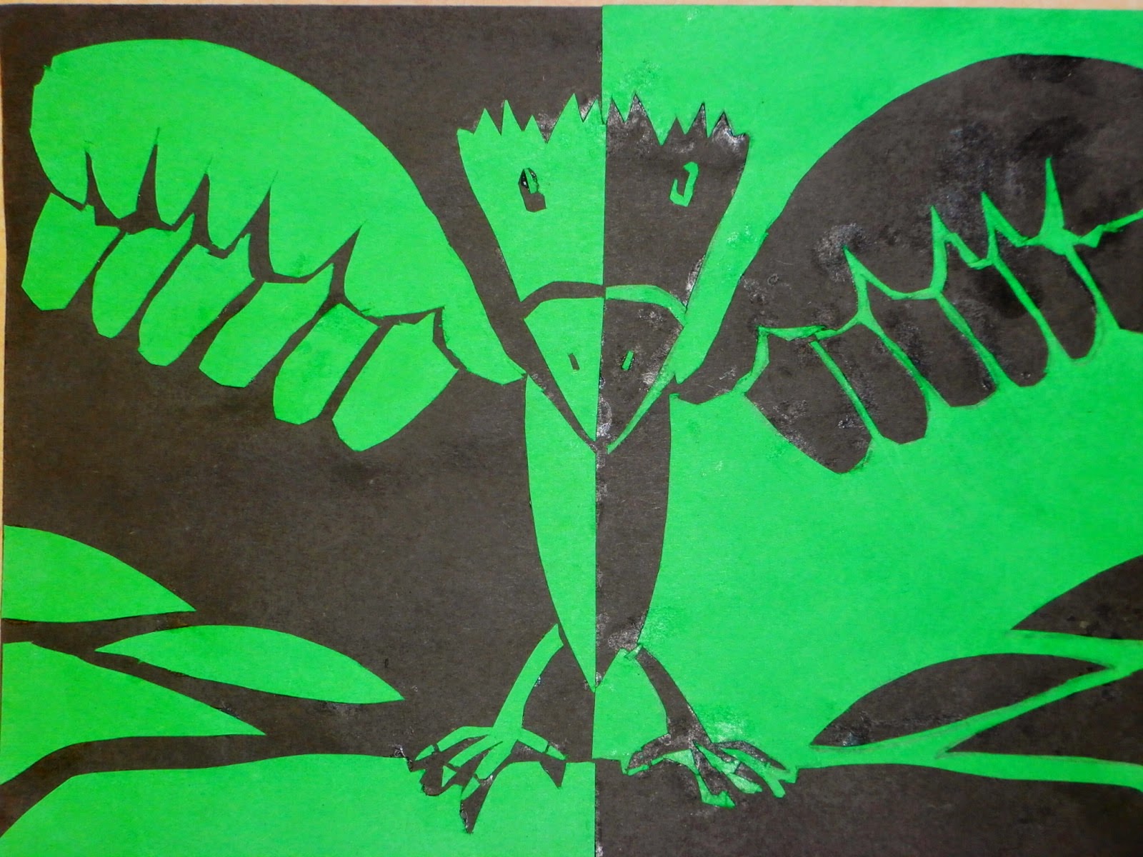 Mr. MintArt: Positive and Negative Space Papercut Lesson