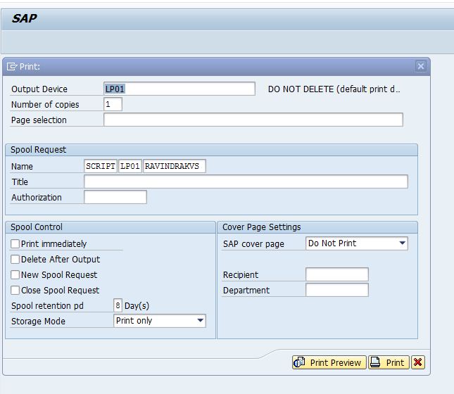 SAP Sample Programs: SAP Scripts Sample Program