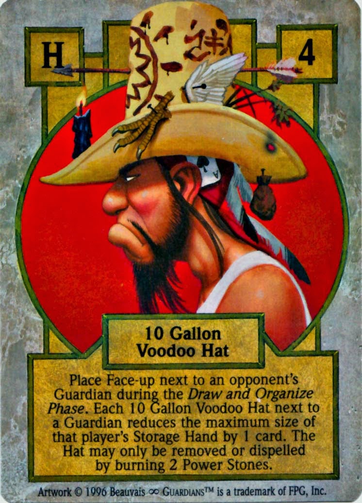 Guardians CCG: Buster Scrimbo's Card Profile #1: 10 Gallon Voodoo Hat