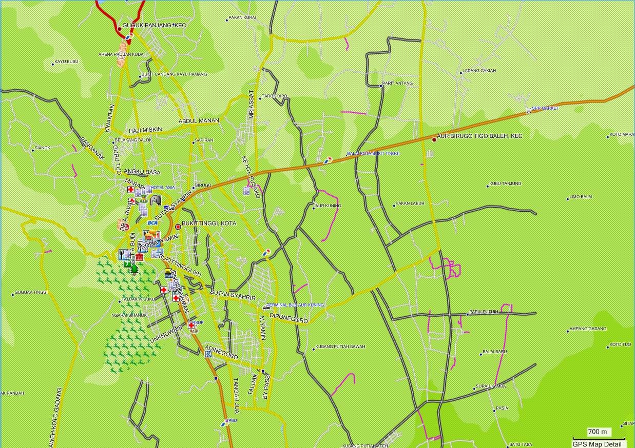 TAKJUB INDONESIA: Peta kota Bukit Tinggi