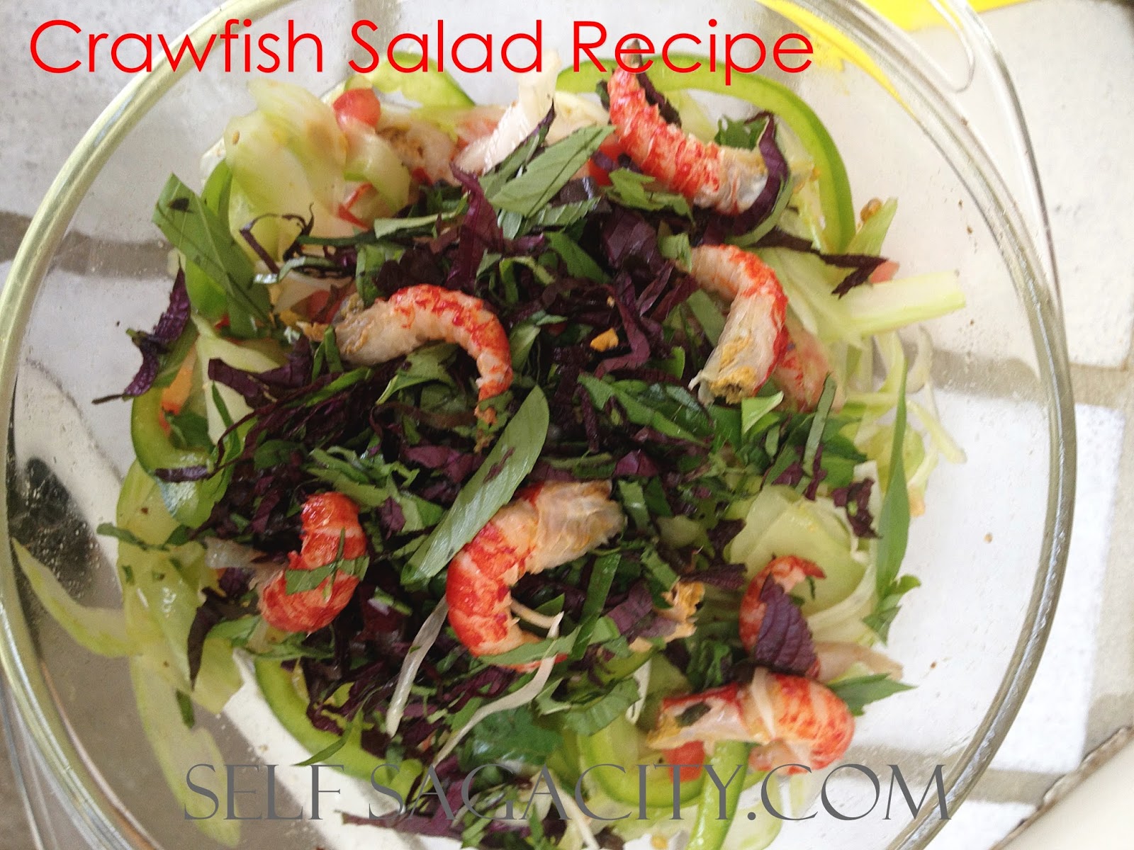 Boiled Crawfish Organic Salad Herb Recipe