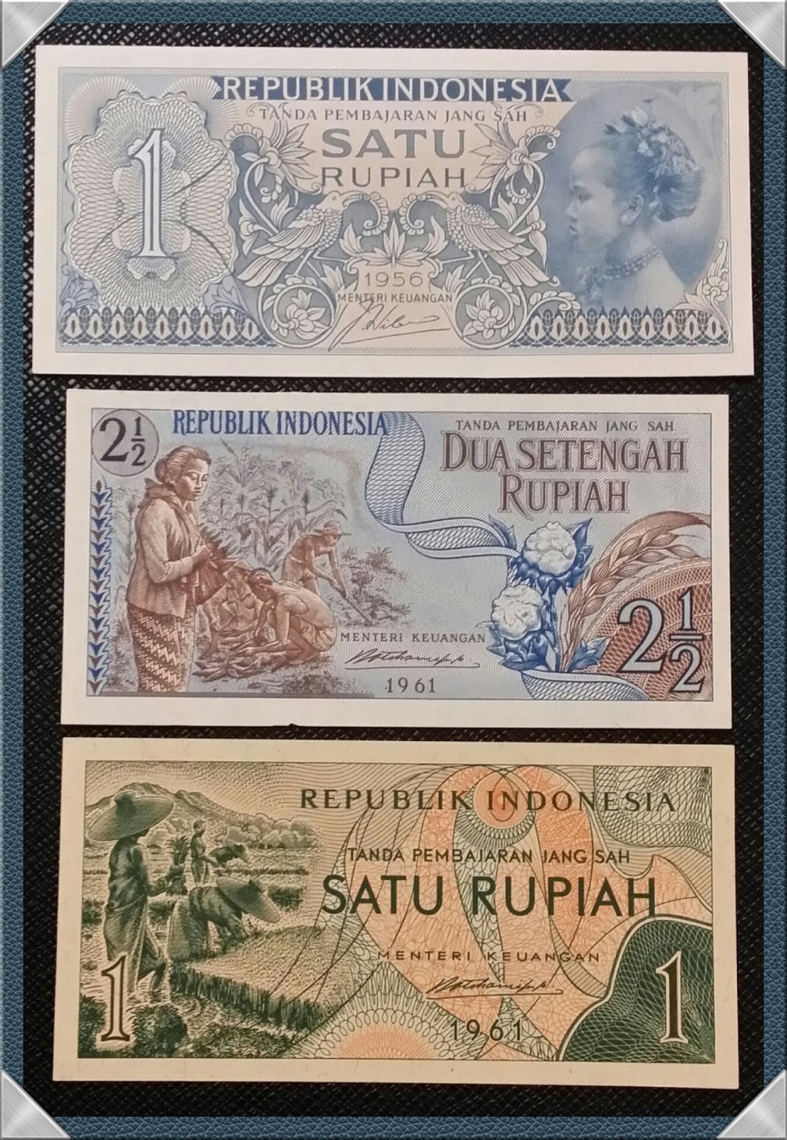 My Old Money Collection: 1x 1956 Satu Rupiah 1x 1961 Dua Setengah ...