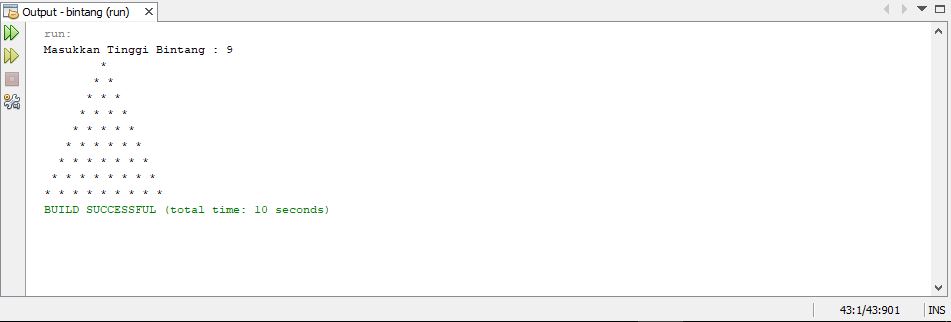 Source Code Program Segitiga Bintang Sama Kaki di Java Netbeans - Always Share