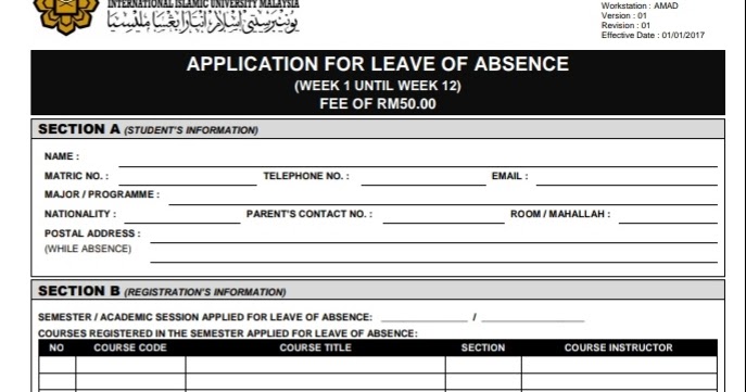 HOW TO APPLY LEAVE OF ABSENCE / STUDY LEAVE