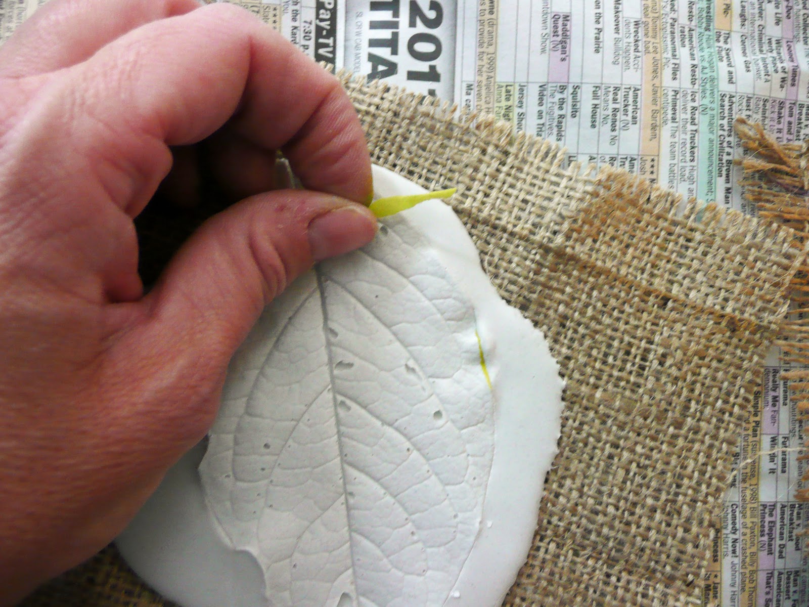 that artist woman: Plaster Leaf Prints