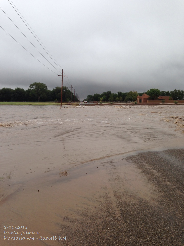 Roswell, NM Flash Flooding 9-11-2013.