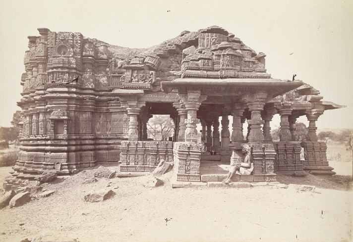 The large temple from the north, Satgaon, Buldana District, Berar ...