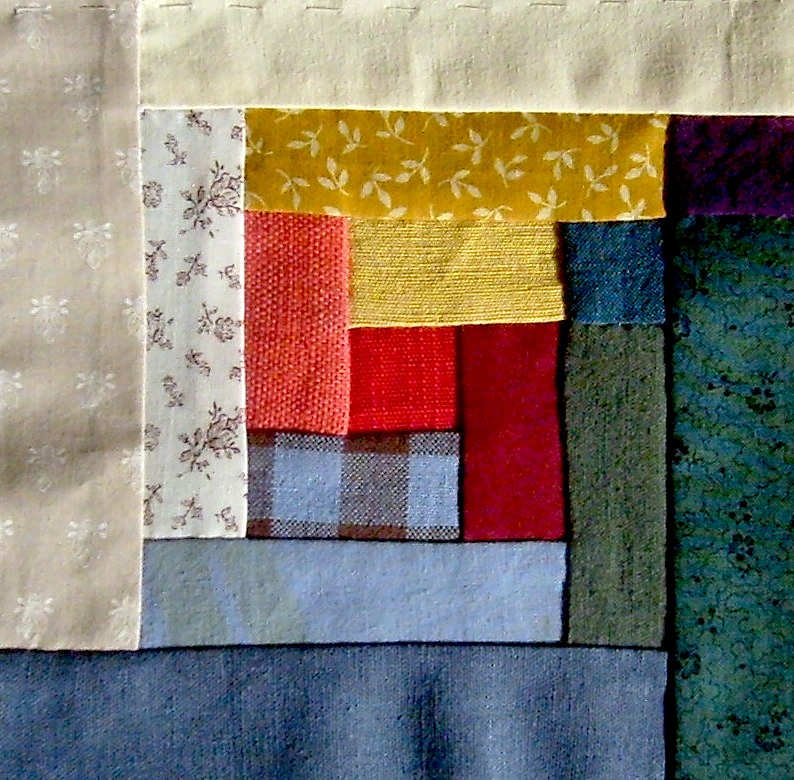 Lupinequilts: Log Cabin Pattern: in Quilt and in Watercolor