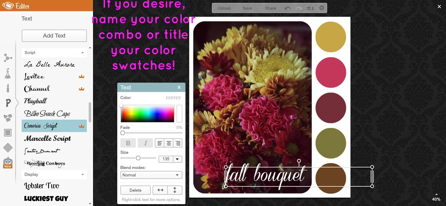 WhiMSy love: DIY: Create a Color Palette with a Photo