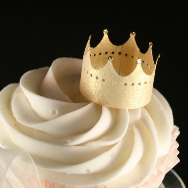 I Love Handmade Edible Gold Crown Cake Toppers By Sweet Déjà Vu