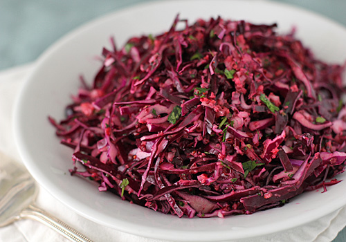 The Galley Gourmet: Red Cabbage Slaw with Cranberry Vinaigrette