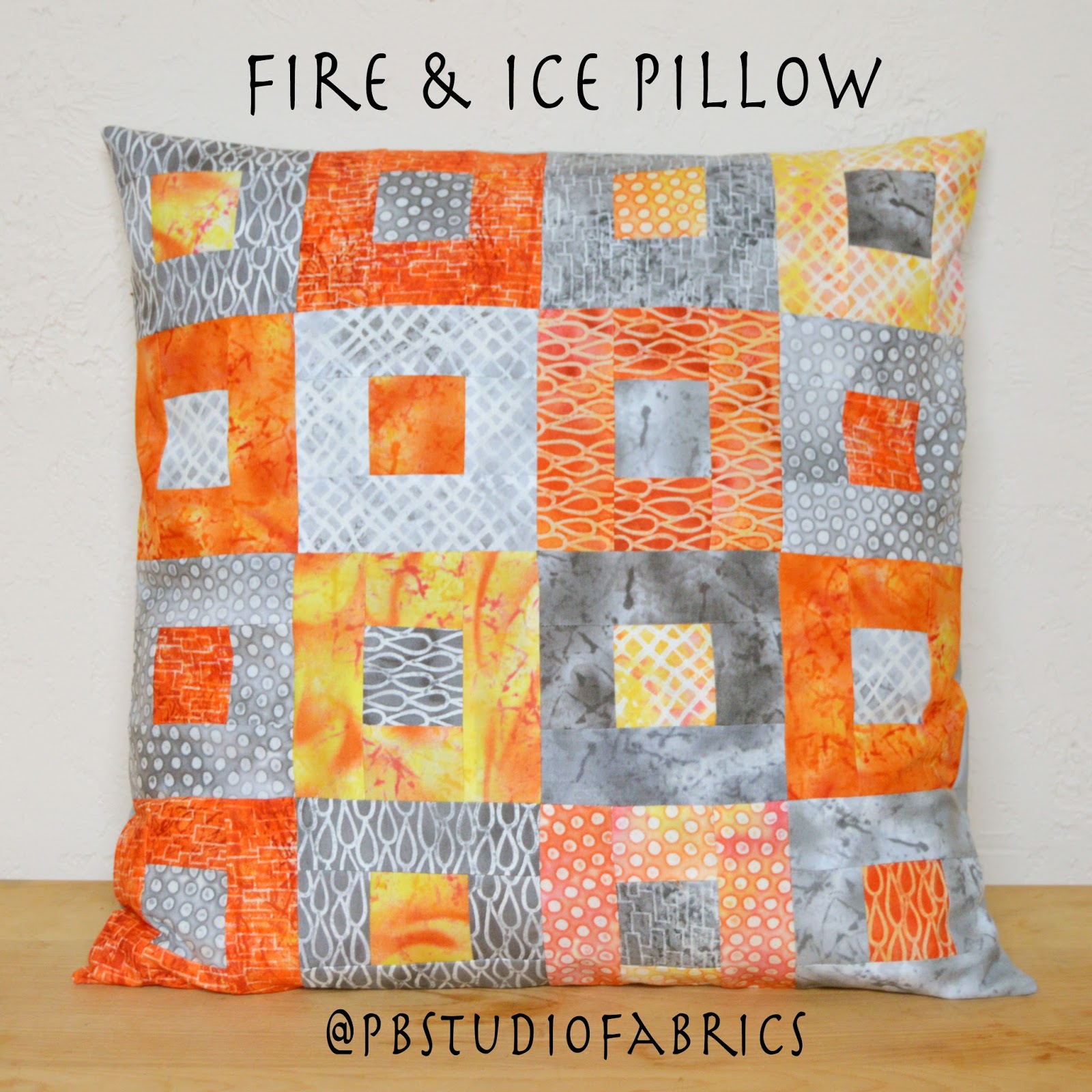 Inspired by Fabric: Freeform 2: Fire & Ice Pillow Tutorial