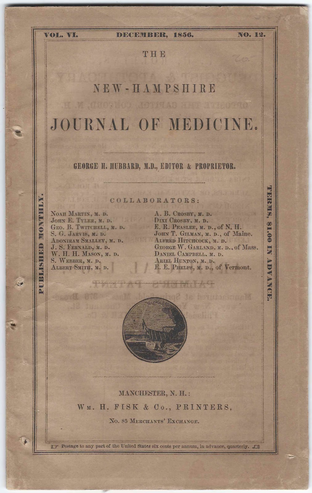 Heirlooms Reunited: Dec 1856 Issue of the New Hampshire Journal of Medicine