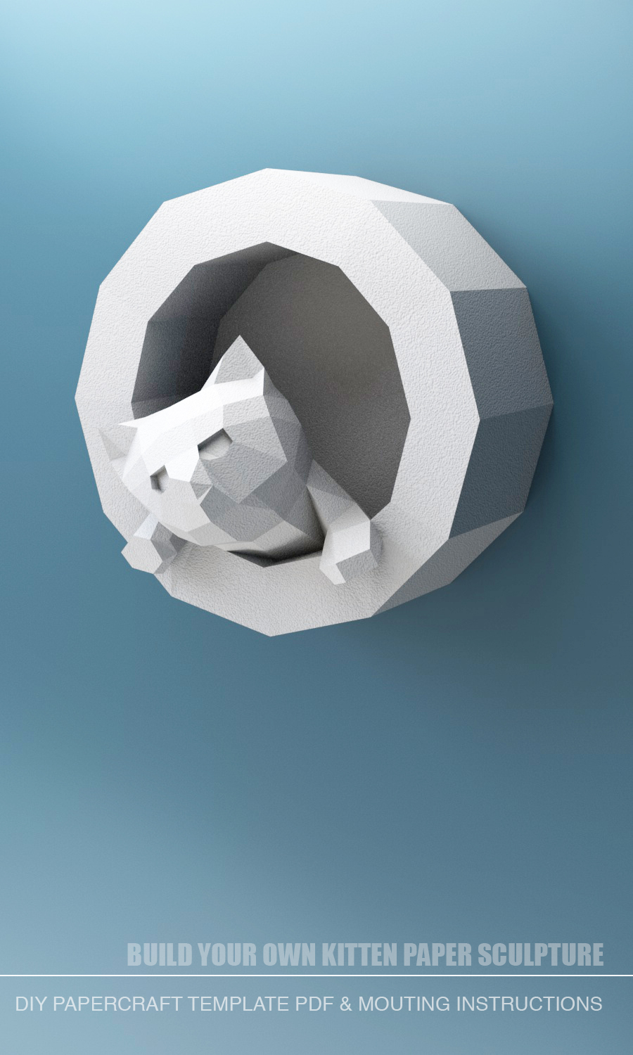 DIY Kitten Papercraft PDF Template