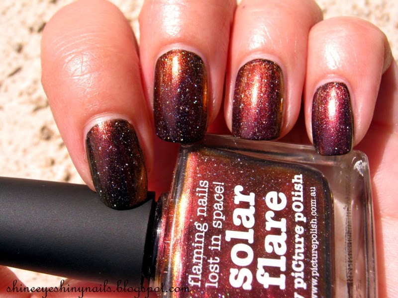 old: shine eye's shiny nails: picture polish solar flare (limited edition)