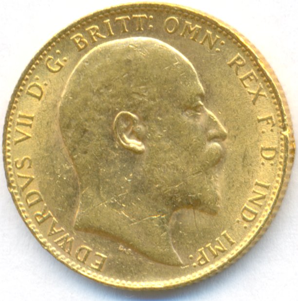 Great Britain Sovereign Gold Coin 1910 King Edward VII|World Banknotes ...