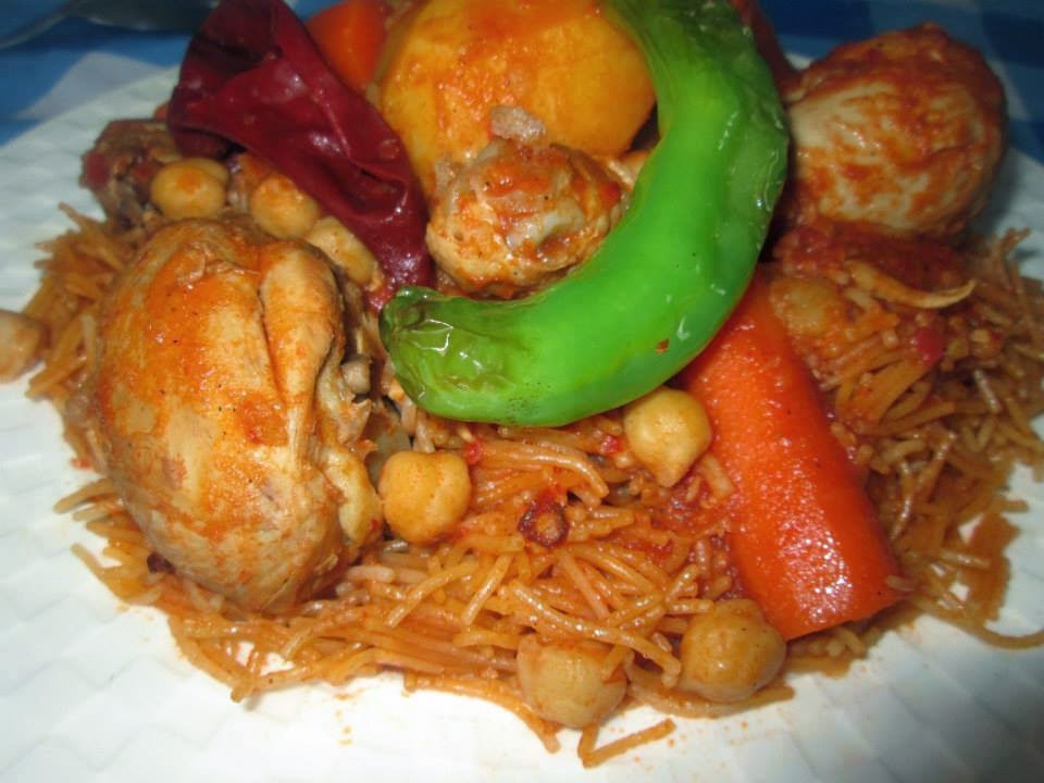 Recette de Cheveux d'ange au poulet - Dwida mfawra b djèj