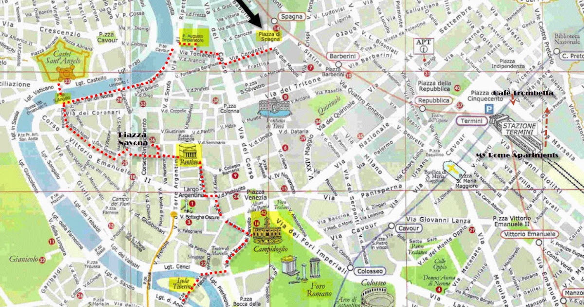 Rome - 1 Day Walking Itinerary of Rome- Featuring Roman Holiday ...