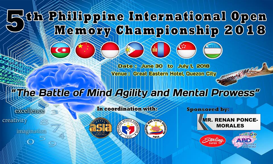 SEA Sports News: 5th Philippine International Open Memory Championship 2018
