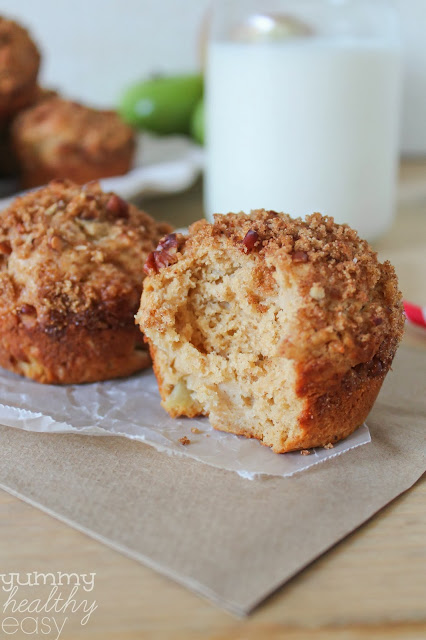Apple Muffins with Nut Crumble Topping - September Mystery Dish - Yummy ...