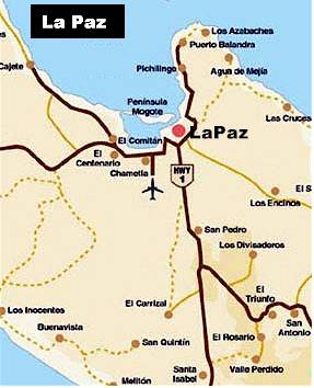 Map of La Paz City Area | Map of Mexico Regional Political Geography ...