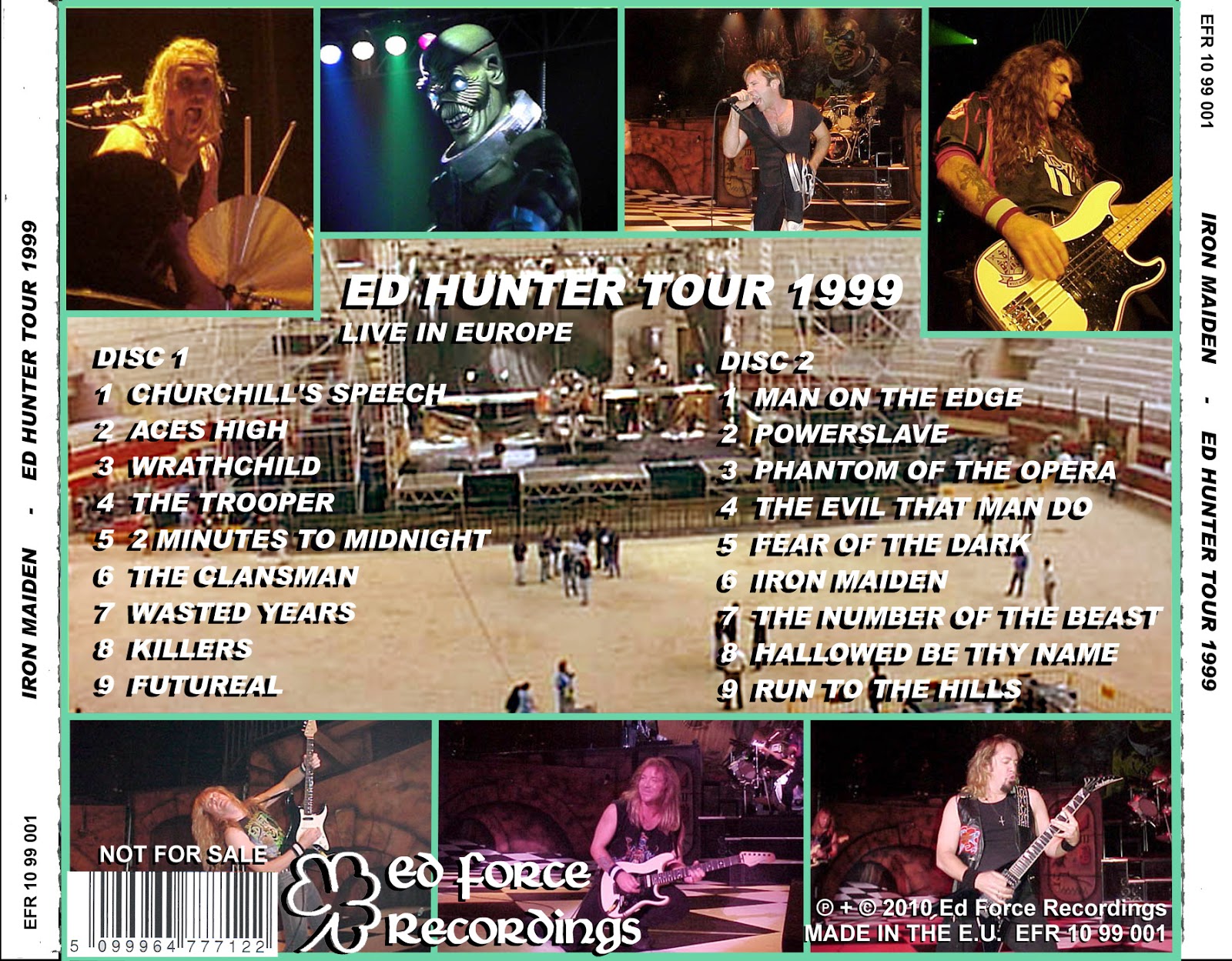 High Quality Bootlegs: Iron Maiden - Ed Hunter Tour 1999