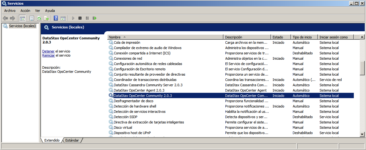 Clúster de Cassandra db para Windows: Paso 3 Instalación de Cassandra para Windows