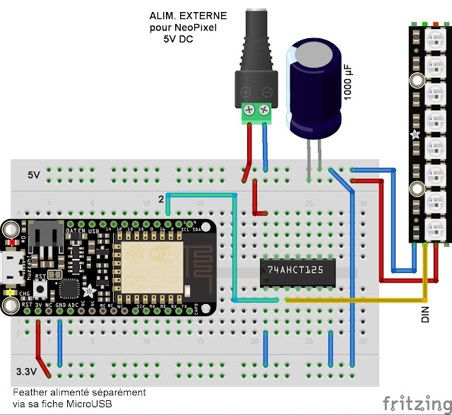 Utiliser des NeoPixel sur ESP8266 sous MicroPython - MCHobby - Le Blog