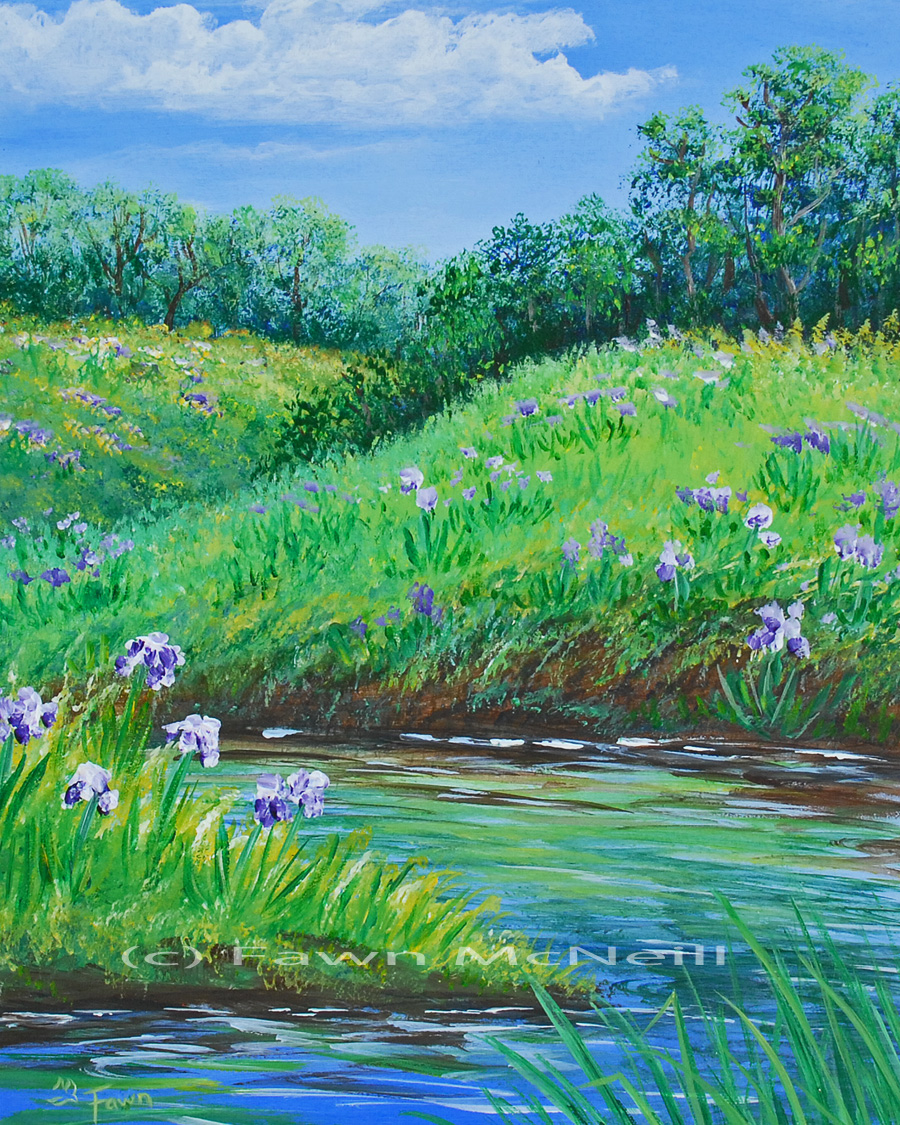 Fawn's Paintings: Spring Time, Irises