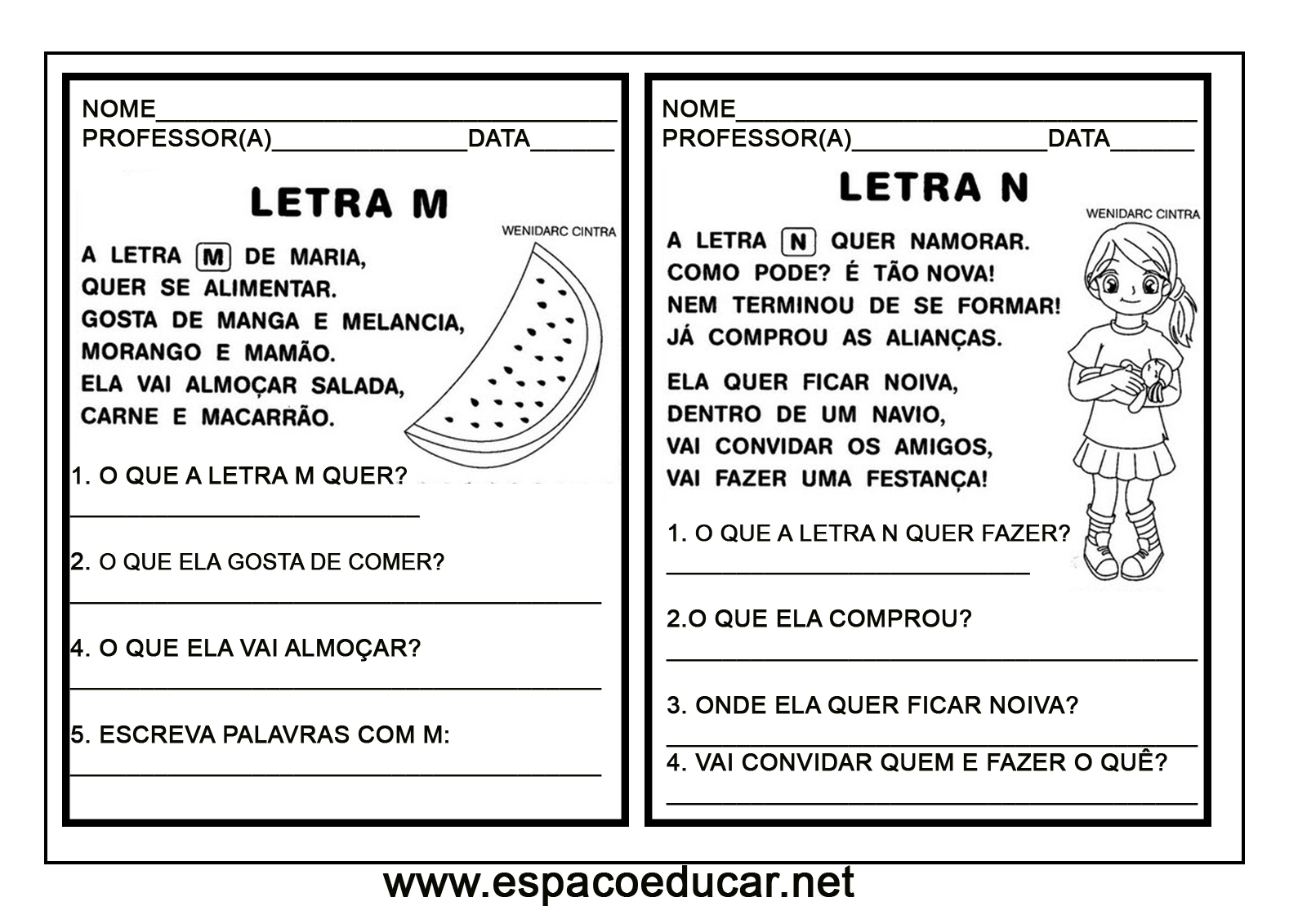 Texto Com A Letra M Para Alfabetização - RETOEDU