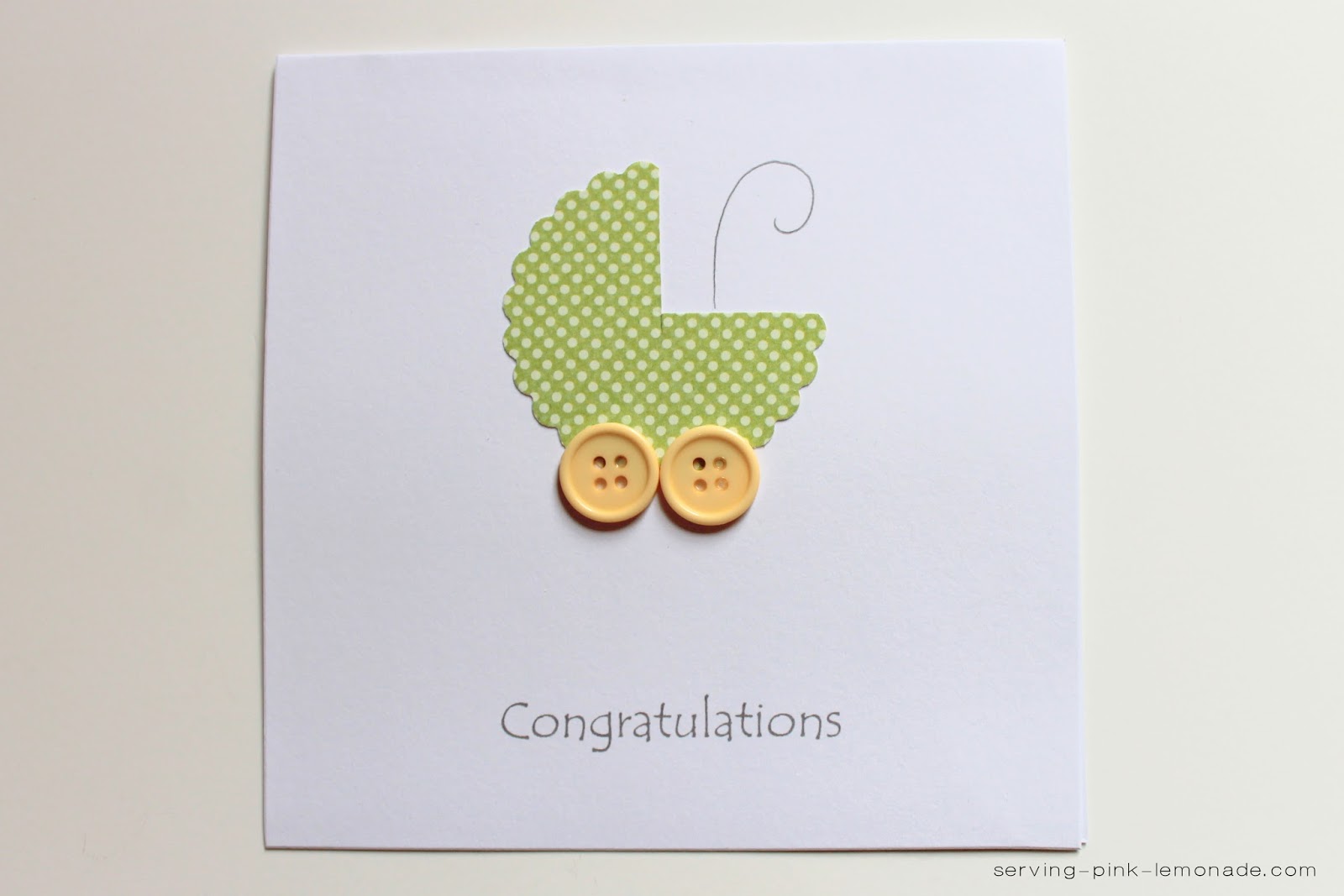 Serving Pink Lemonade: Simple Baby Shower Cards