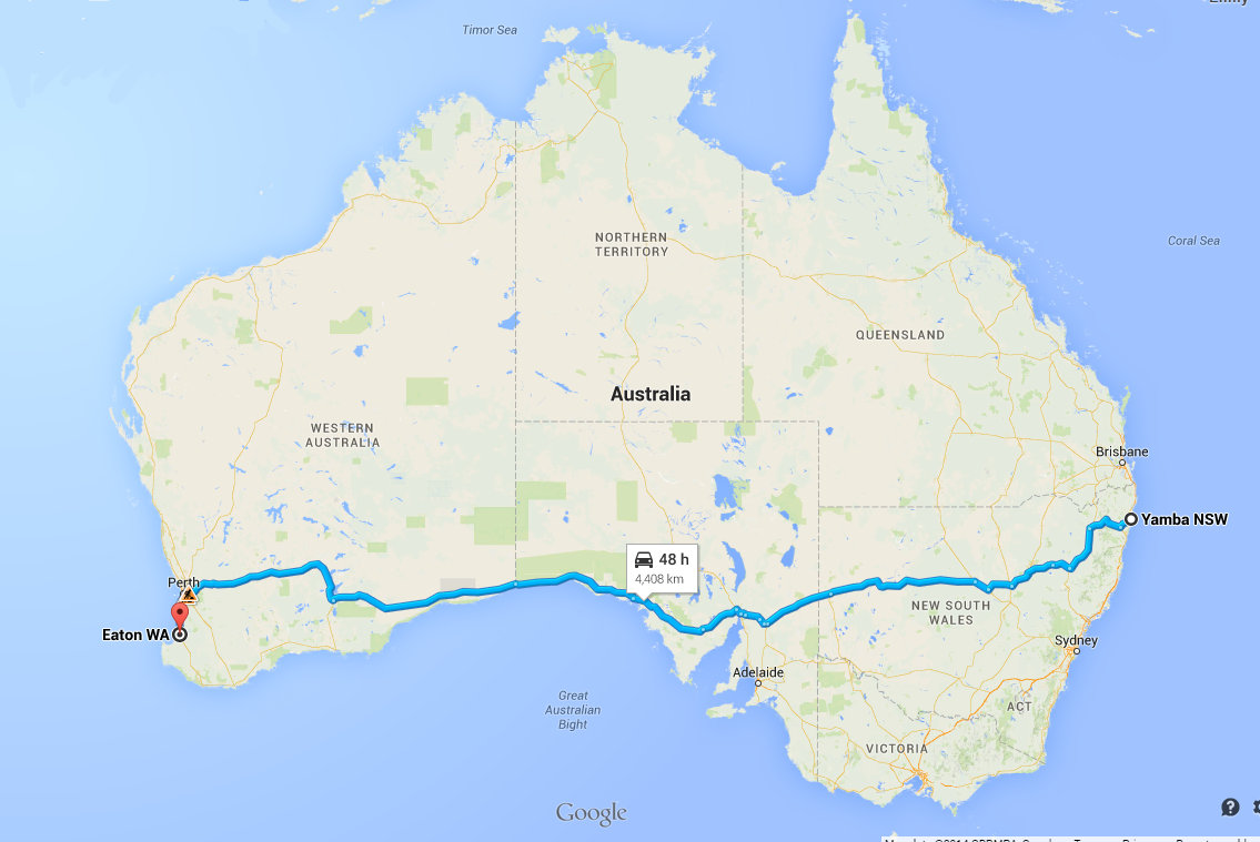 Lemon Pea Lifestyle etc.: Road trip - Yamba NSW to Eaton WA
