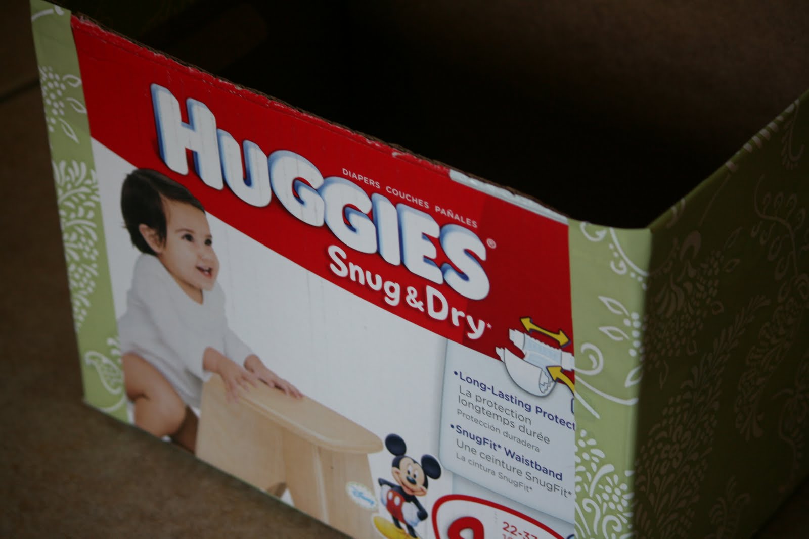 Dahoney Designs: DIY Tutorial- $1 Diaper Box Upcycle