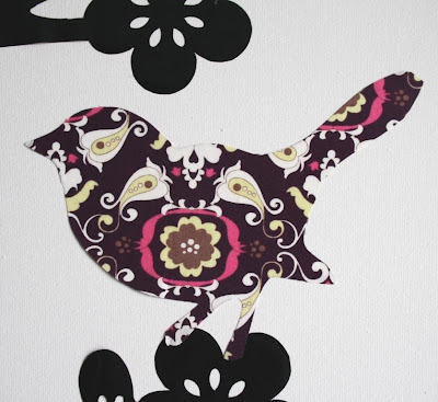 Chasing Cottons: Fabric scraps = Bird wall art