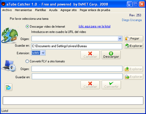CONVERTIDORES DE VIDEOS: aTube Catcher