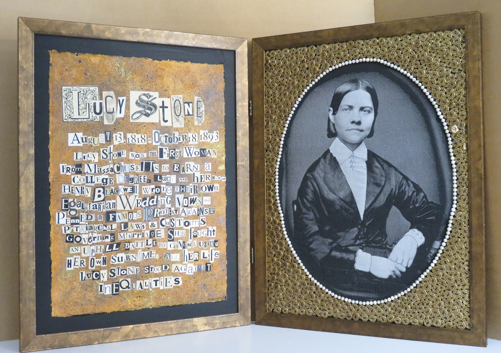 Art In Stitches: Lucy Stone, finished!