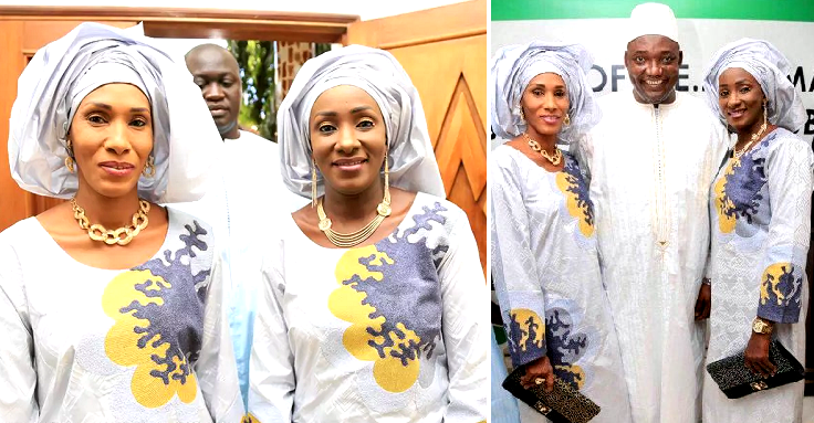 MEET THE TWO BEAUTIFUL LOOK-ALIKE WIVES OF NEW GAMBIAN PRESIDENT ADAMA ...