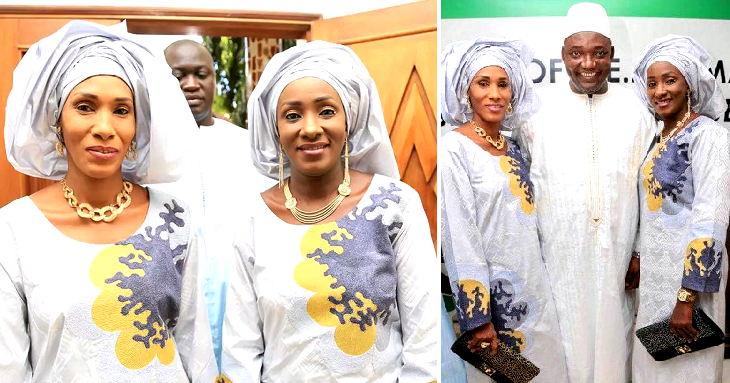 MEET THE TWO BEAUTIFUL LOOK-ALIKE WIVES OF NEW GAMBIAN PRESIDENT ADAMA ...