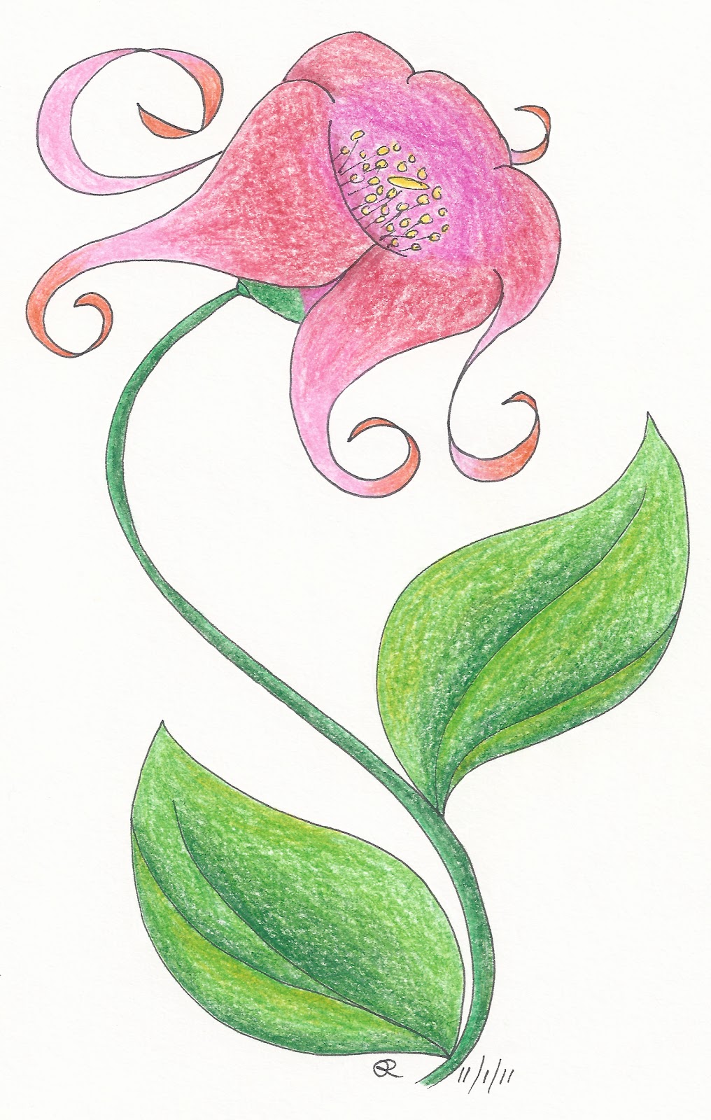 Mom5Kids: Sketch #49 Flower 3