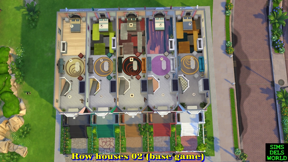 SimsDelsWorld: The Sims 4 : Row houses 02 (base game)